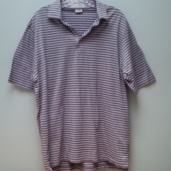 Martin | Shirts | Martin Lavender Black White Golf Shirt Sz L | Poshmark